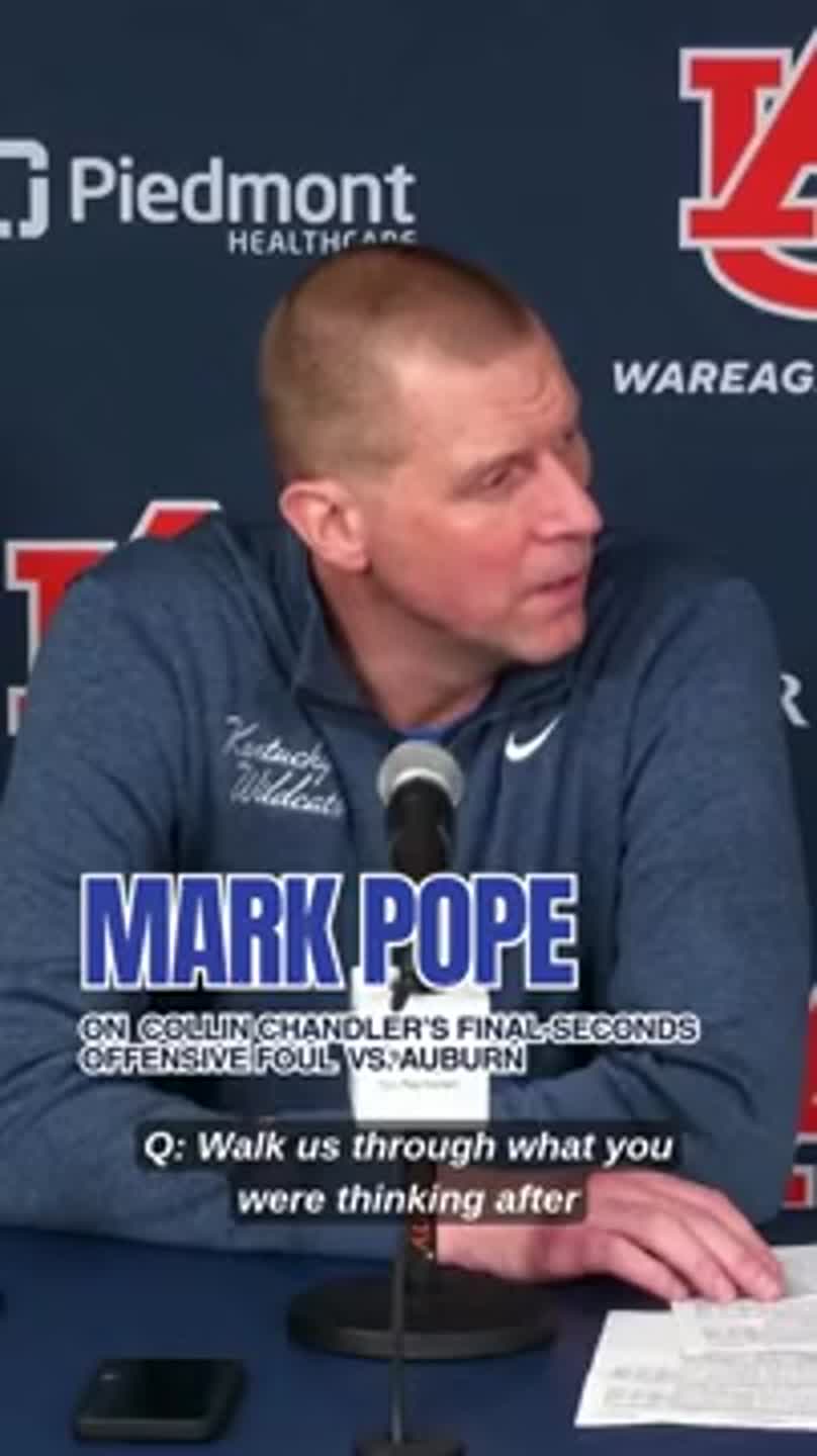 'It's unfortunate.' Mark Pope on Collin Chandler's final-seconds ...