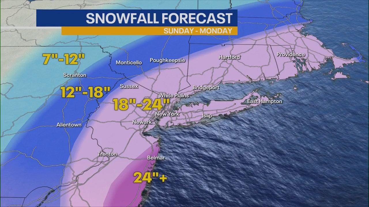 NYC blizzard warning: Up to 24 inches of snow possible Sunday into ...