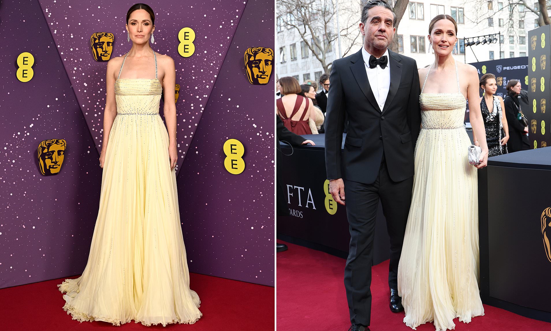 Leading actress nominee Rose Byrne dazzles as she arrives at the BAFTAs ...