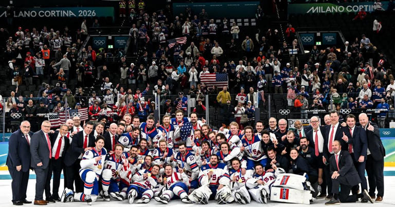 Donald Trump salutes Team USA after historic Olympic hockey win