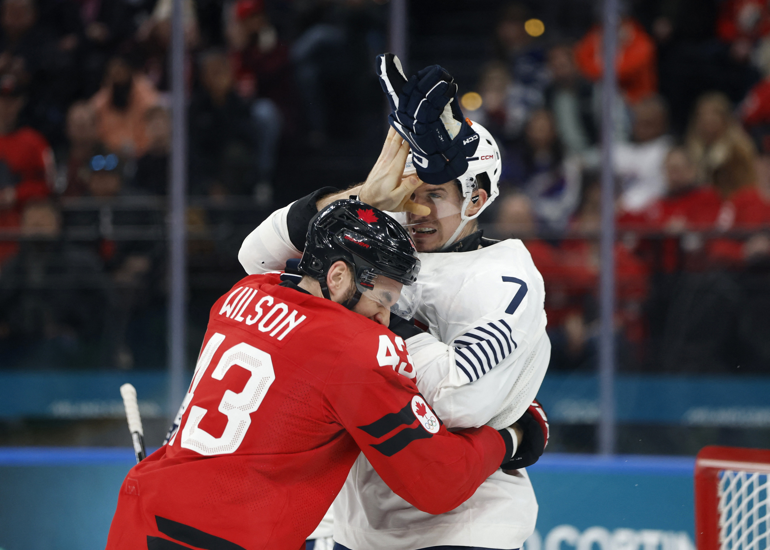 Tom Wilson steps up in gold medal game with massive hit