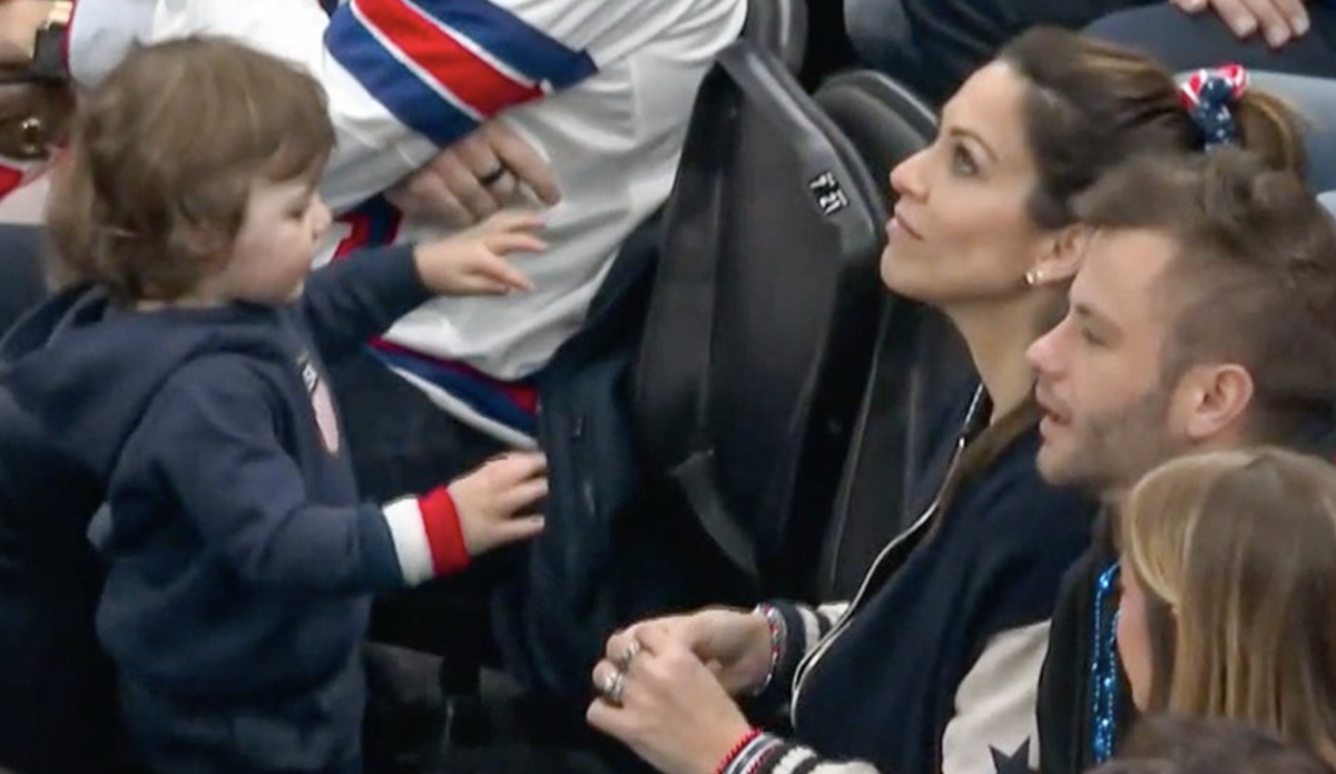 Johnny Gaudreau's wife reacts to Team USA's win Sunday
