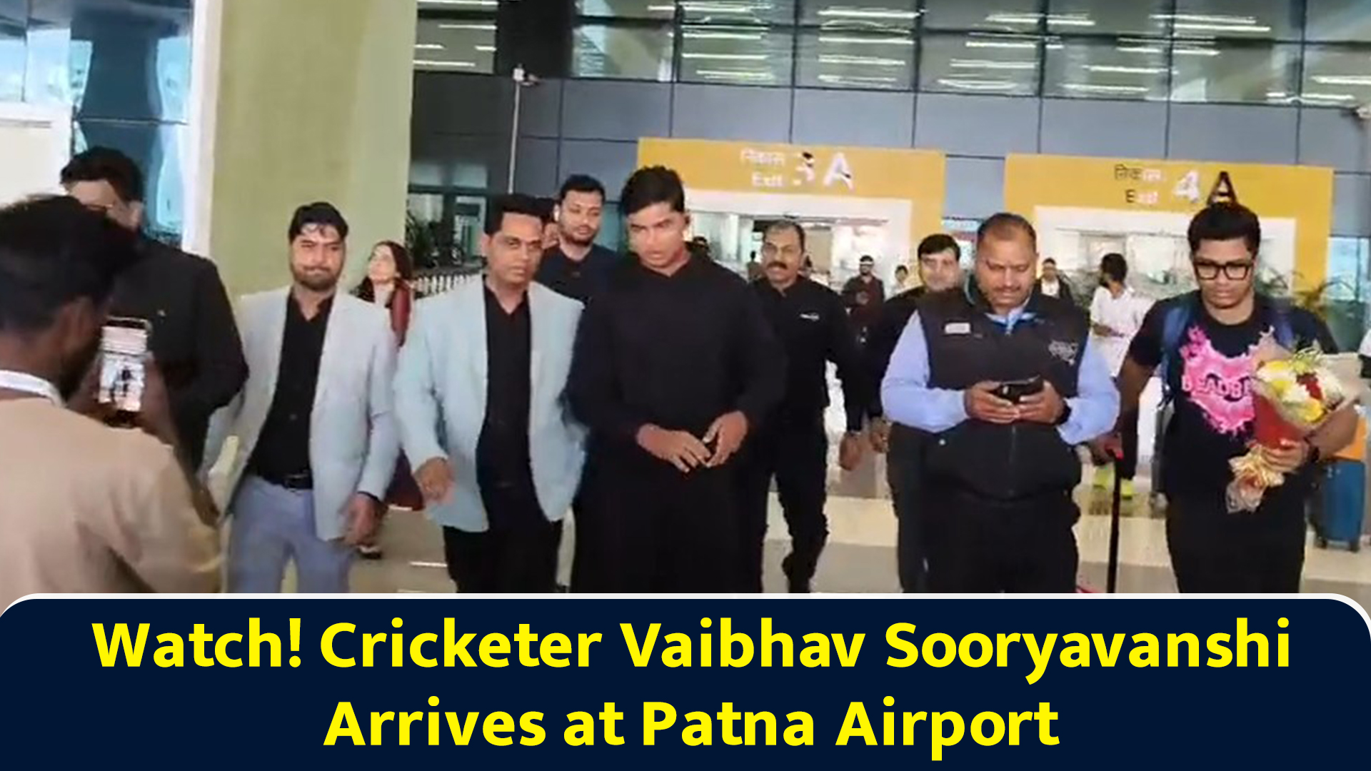 Watch! Cricketer Vaibhav Sooryavanshi arrives at Patna airport