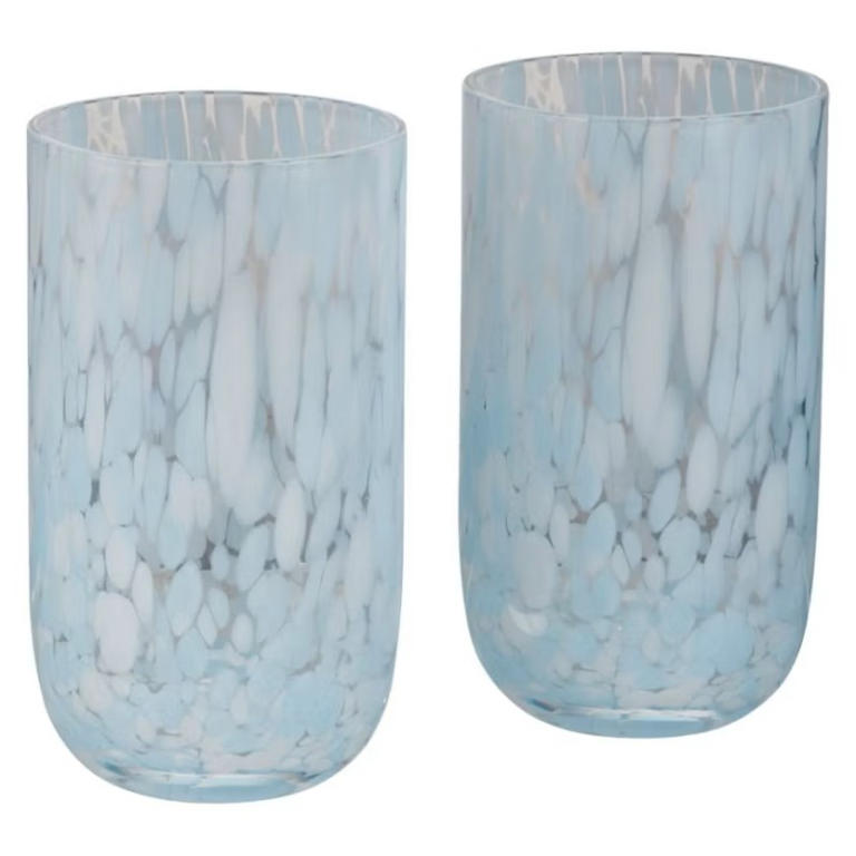 Aldi's chic confetti glassware rivals a Sur La Table version that costs ...