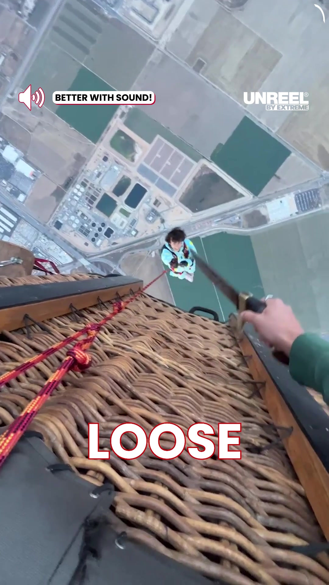 Conquering heights: Adrenaline-fueled hot air balloon rope cut adventure!