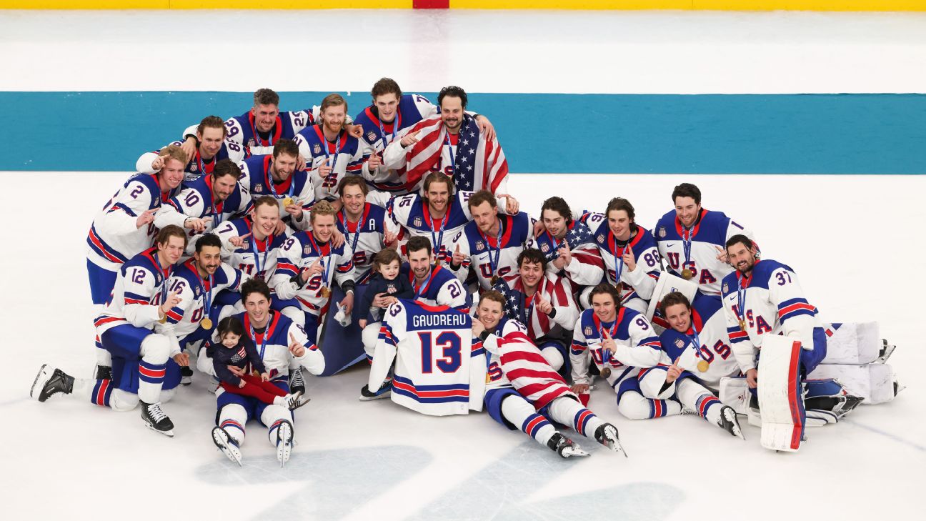 Team USA brings Johnny Gaudreau's kids to ice for Olympic moment