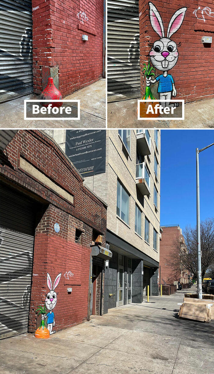 Street artist turned 30 boring street objects into works of art