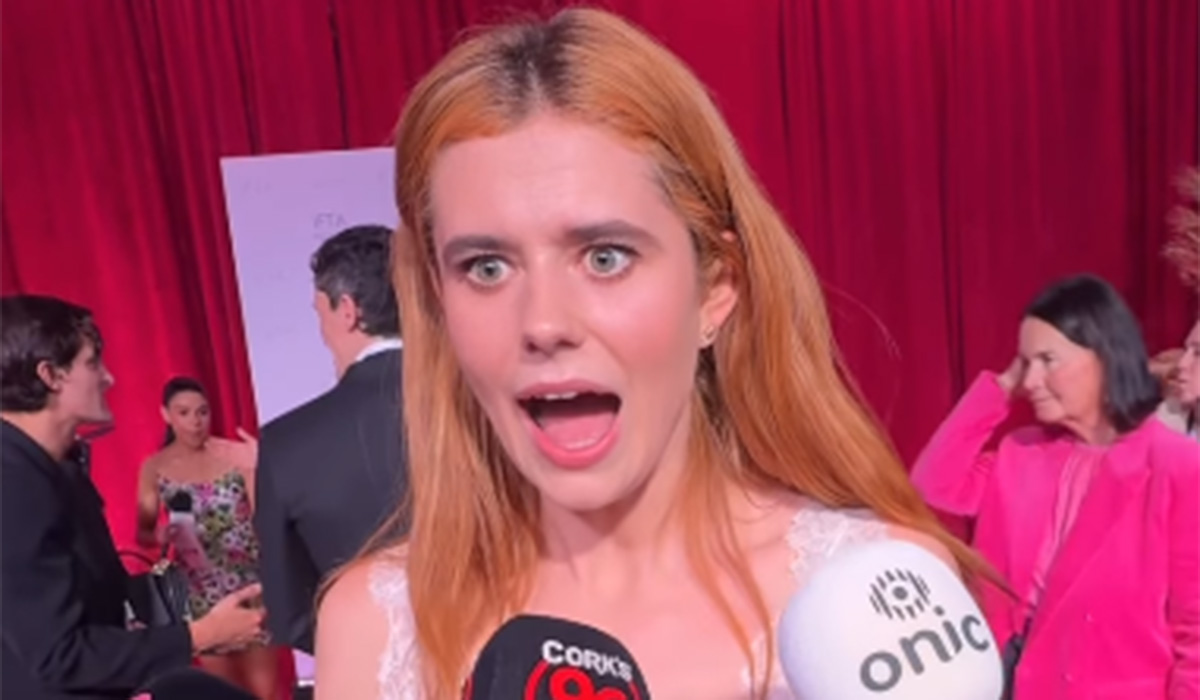 Watch: Alison Oliver has 'pure Cork' interaction on IFTAs red carpet