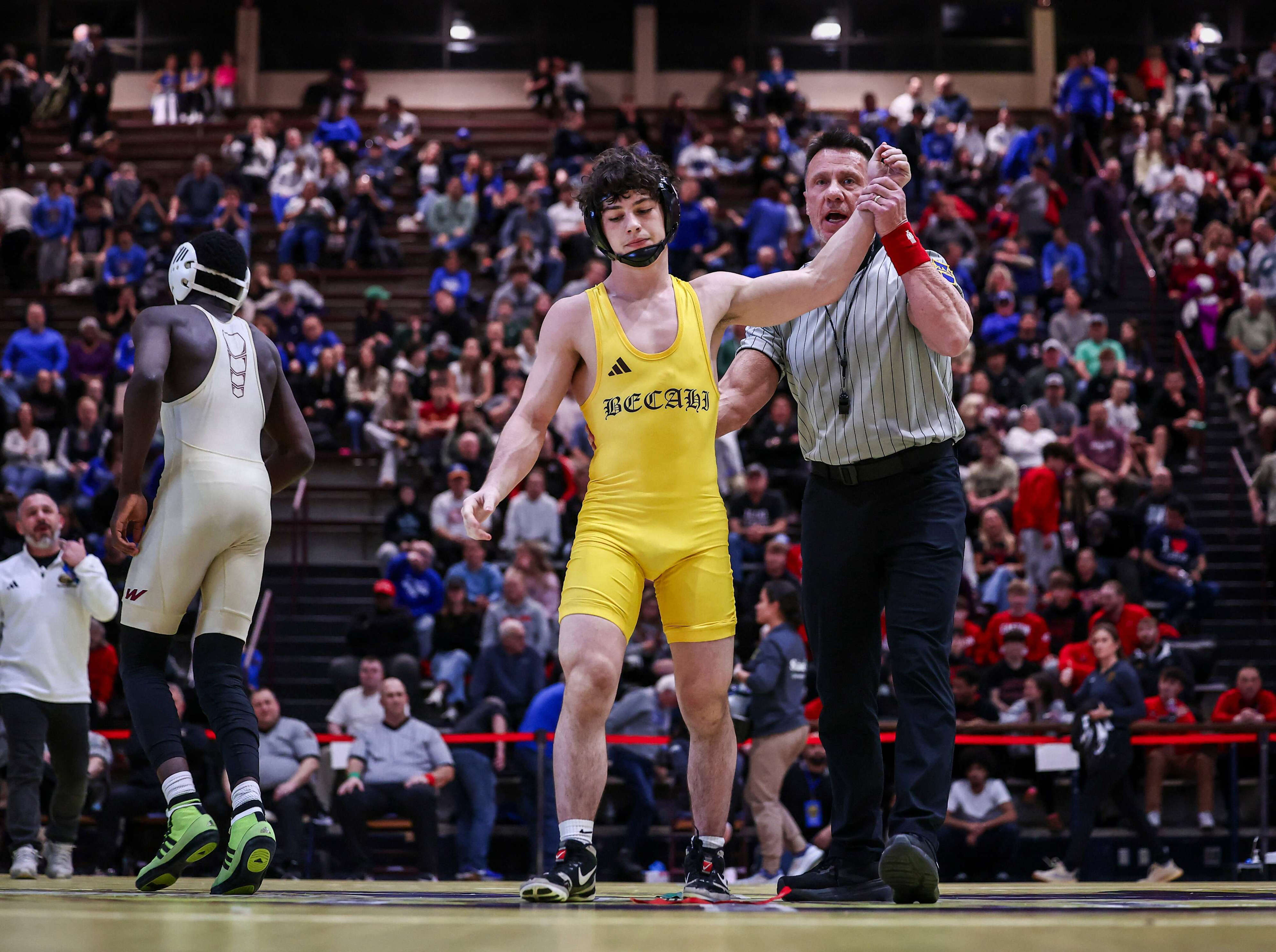 District 11 3A wrestling finals: Becahi’s Dillard brothers both win titles