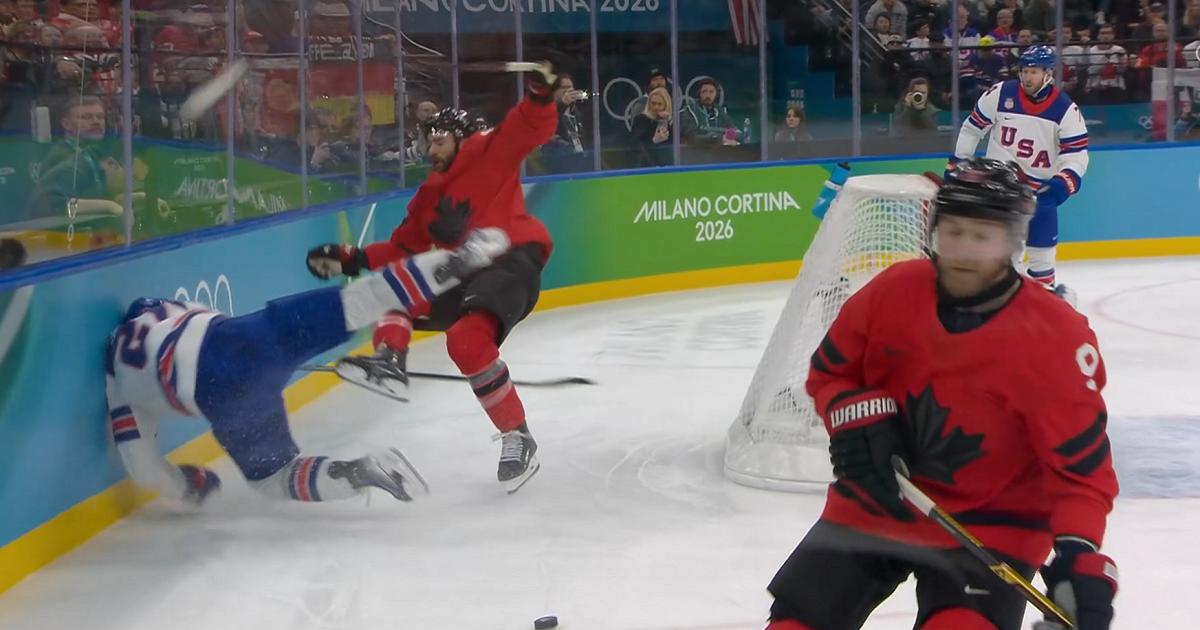 Tom Wilson destroys Dylan Larkin with huge hit in gold medal game