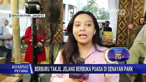 Suasana jelang buka puasa di Senayan Park Jakarta, antusias warga cari ...
