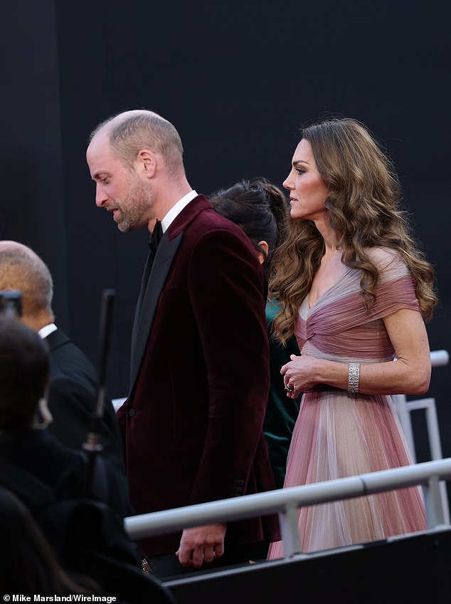 The show must go on! William and Kate dazzle as they arrive at the ...