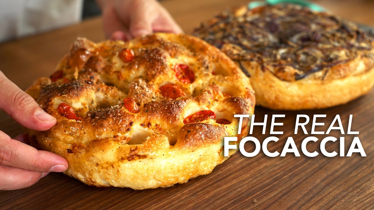 Authentic Italian focaccia recipe homemade soft & crispy bread
