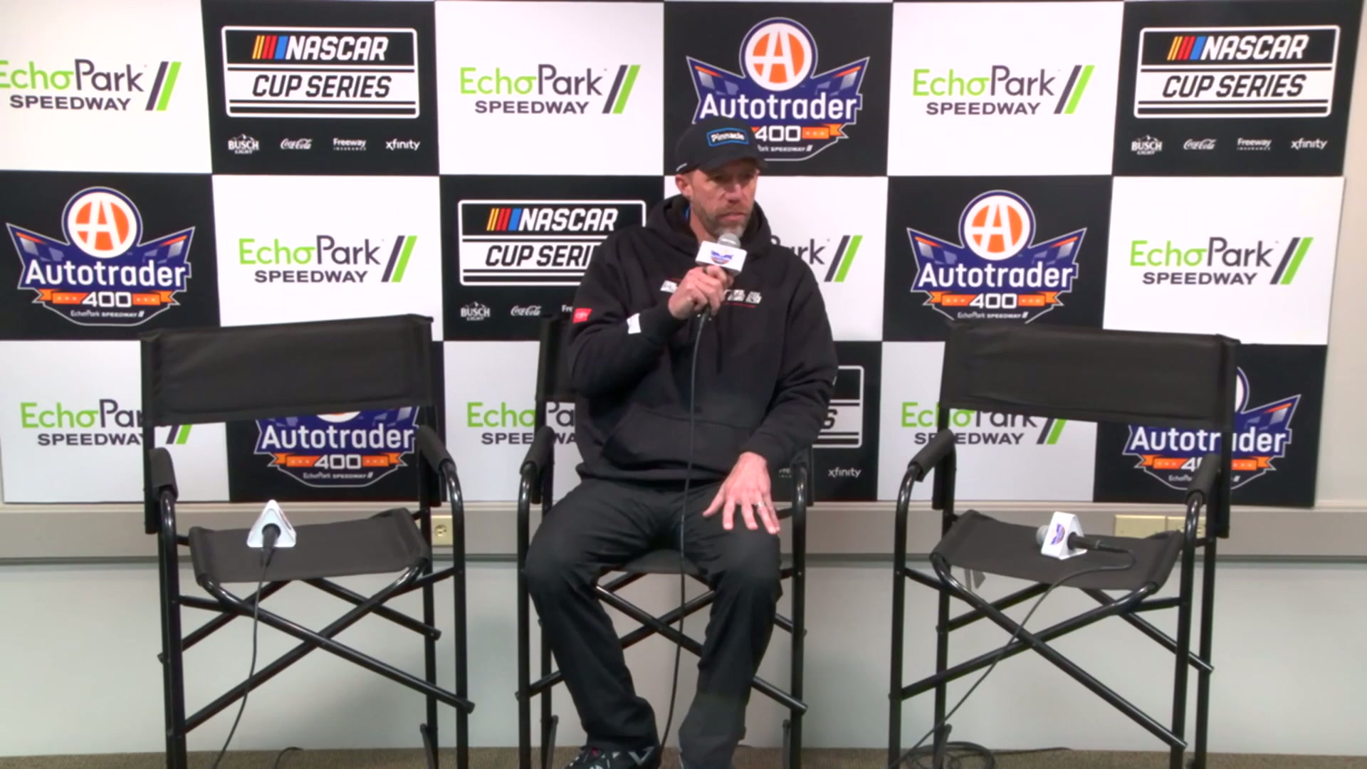 Billy Scott walks through final restarts at EchoPark as No. 45 car had ...