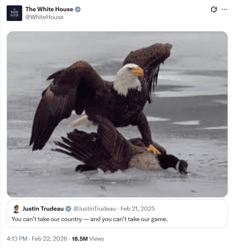 White House brutally mocks Trudeau after USA beats Canada to win Winter ...