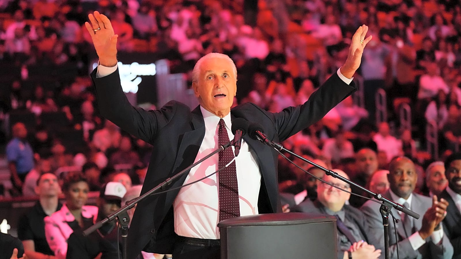 “I fell to my knees”: Pat Riley’s reaction to Lakers’ statue unveiling