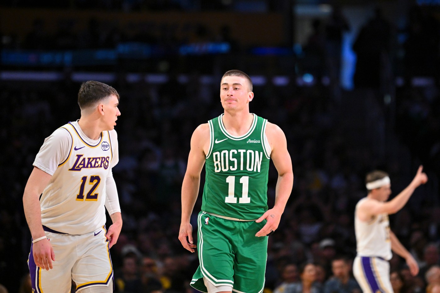 Payton Pritchard, Jaylen Brown bury Lakers as Celtics cruise to 22 ...