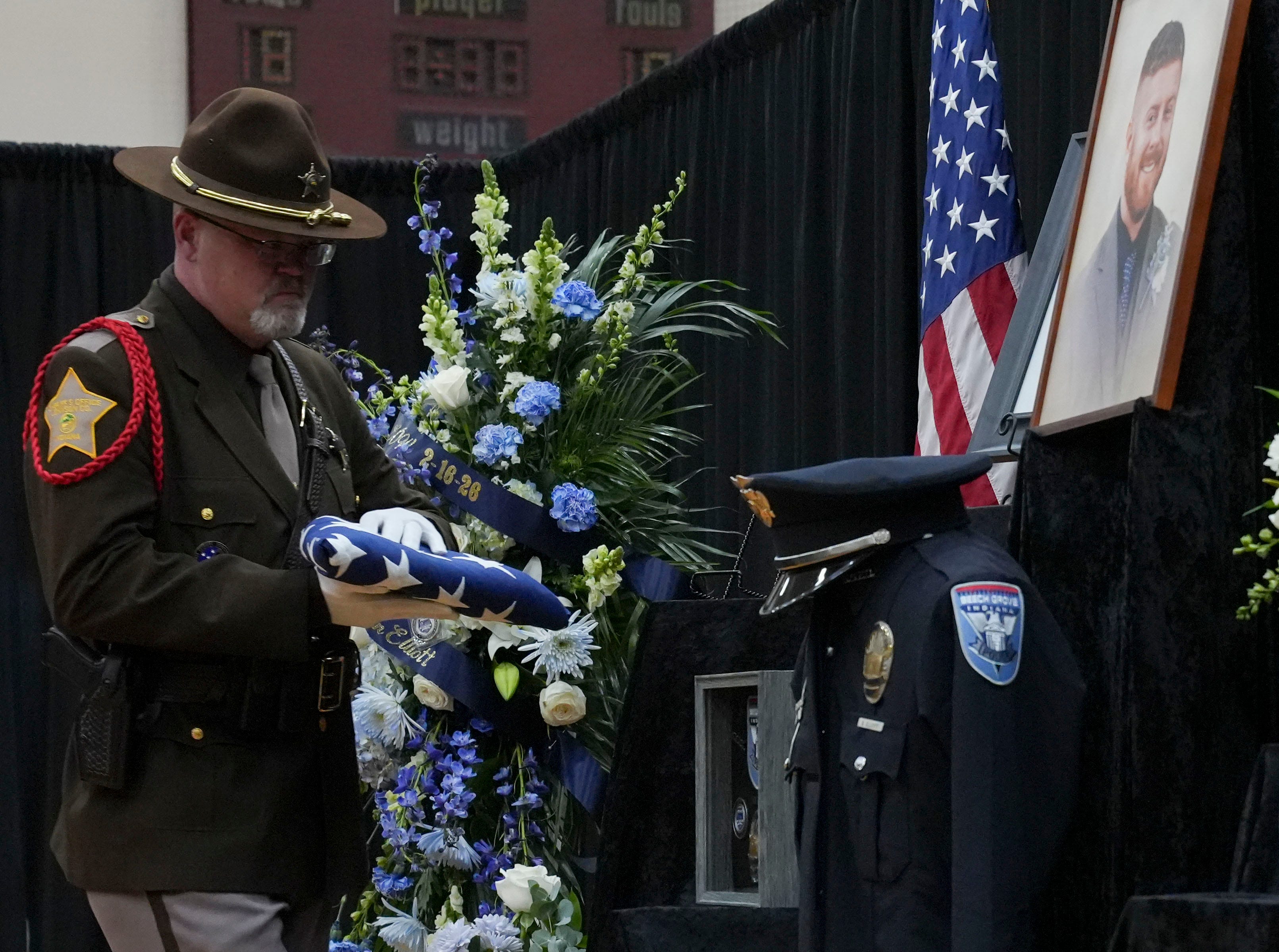 Beech Grove officer Brian Elliott laid to rest Monday. Details here.