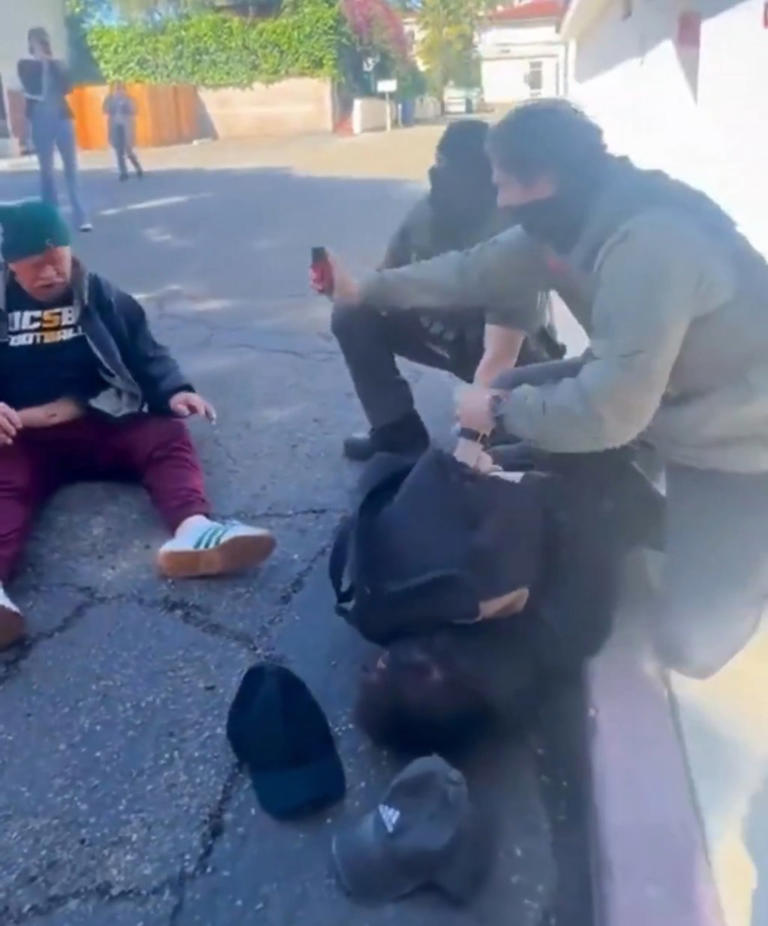 Dramatic moment 80-year-old attorney is floored by ICE agents after ...
