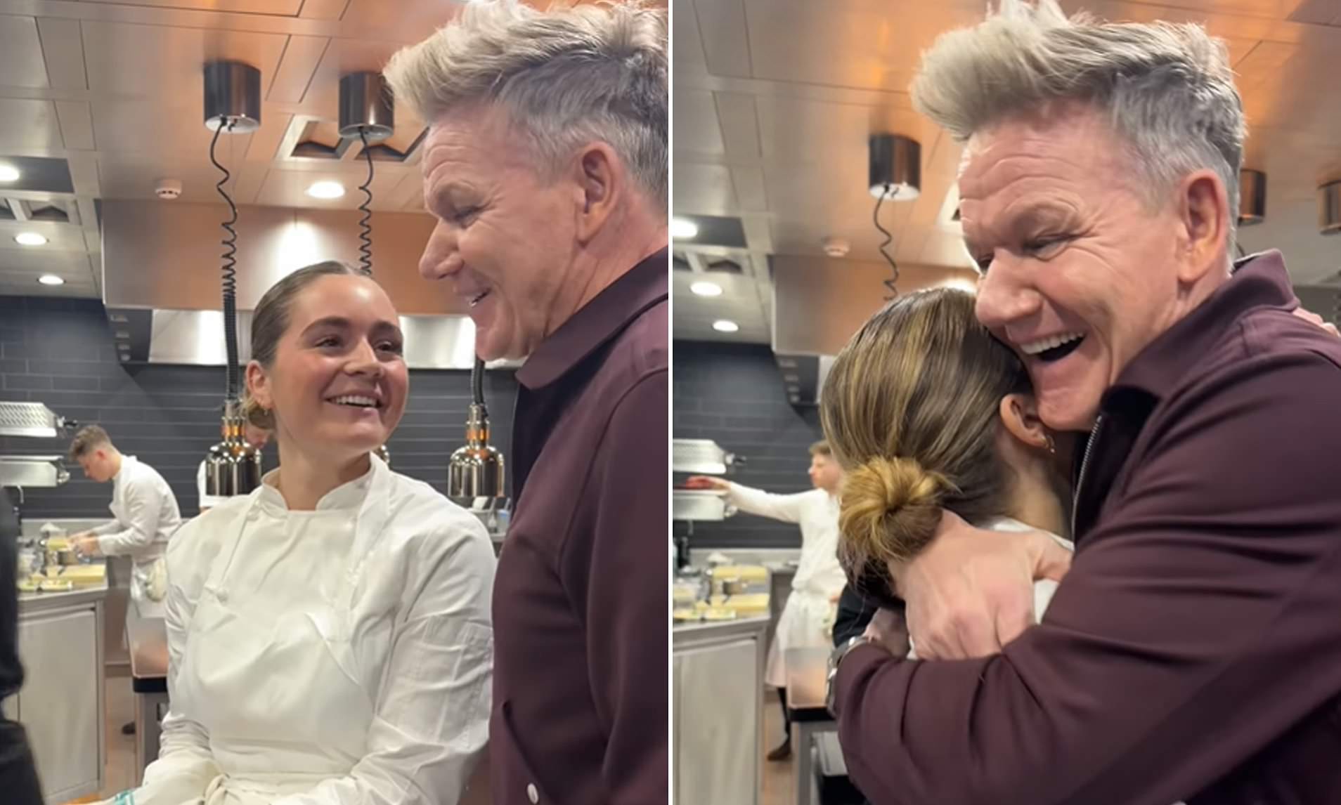 Gordon Ramsay surprises daughter Tilly during her kitchen shift in his ...