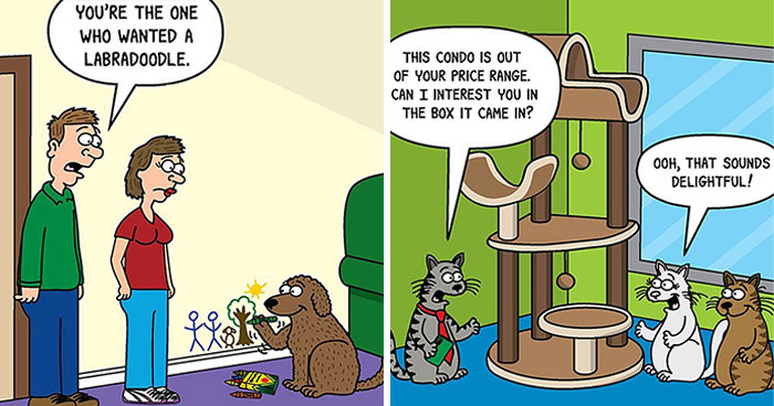 Only cat and dog owners might truly understand these 43 cartoons by the ...