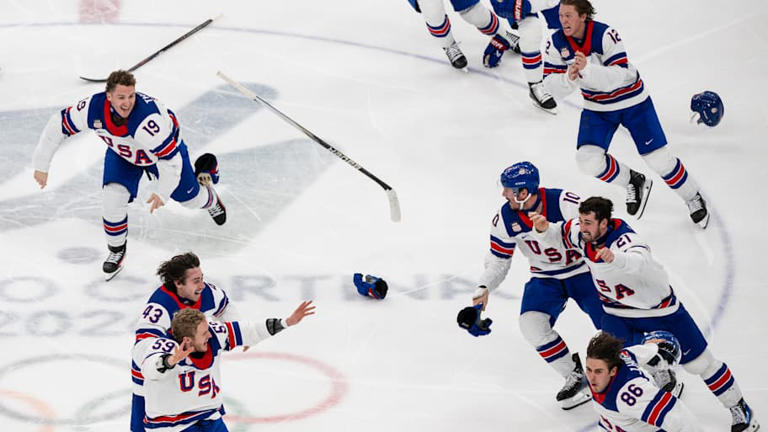 Caitlin Clark's reaction to USA Hockey's Olympic gold medal turns heads