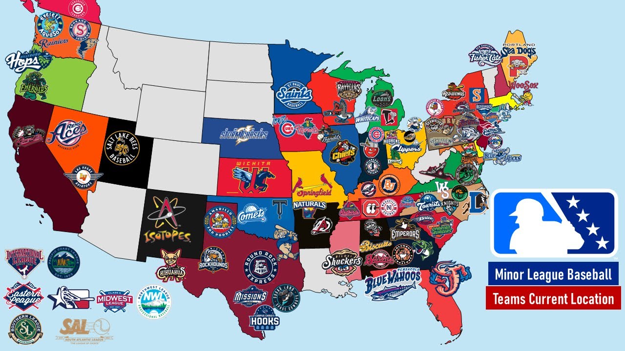 Minor League Baseball teams' current location | #MiLB