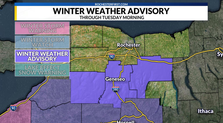 Weather forecast: Light snow gradually accumulates through Tuesday morning