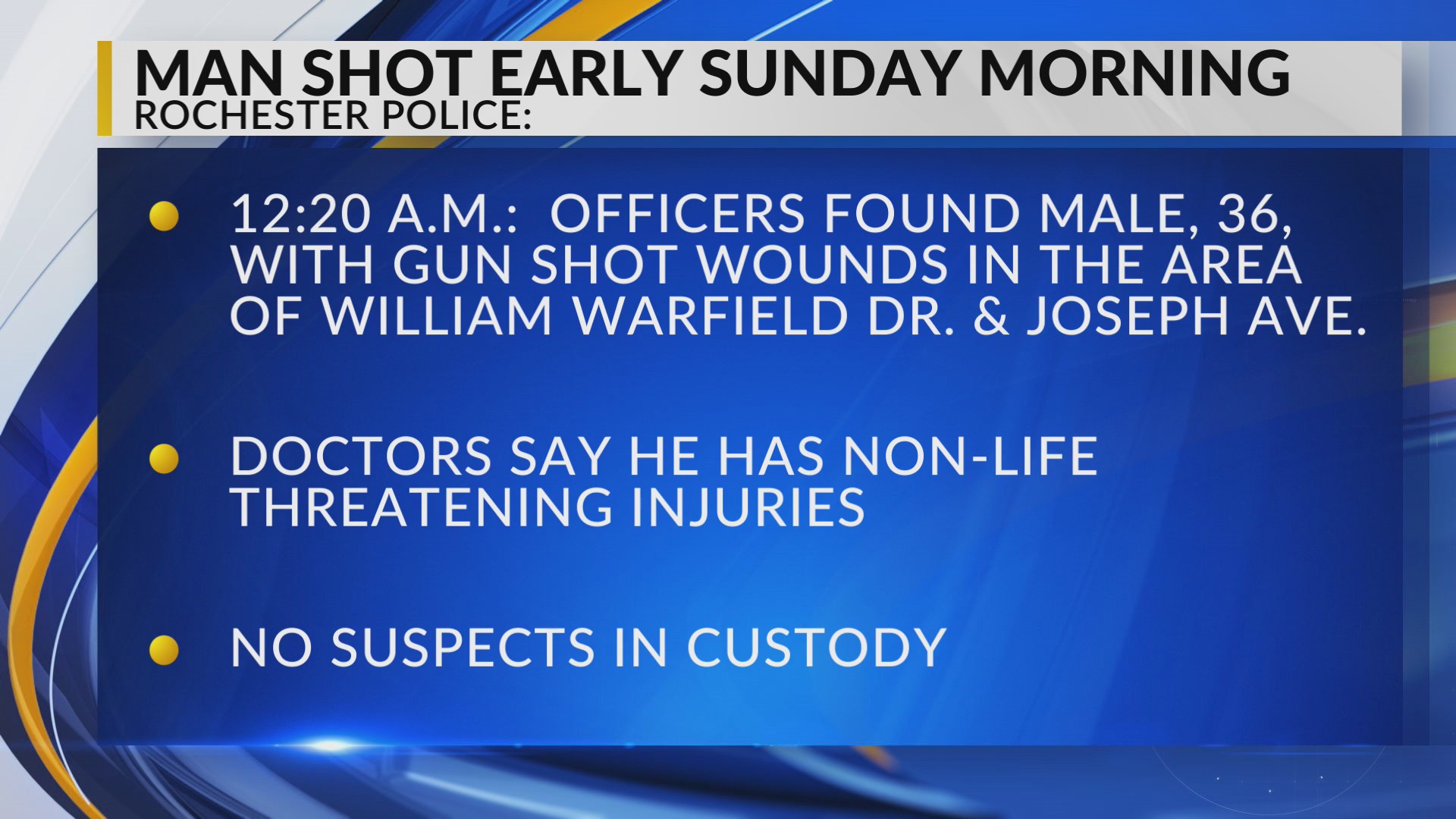 Man shot on William Warfield Drive, RPD investigating
