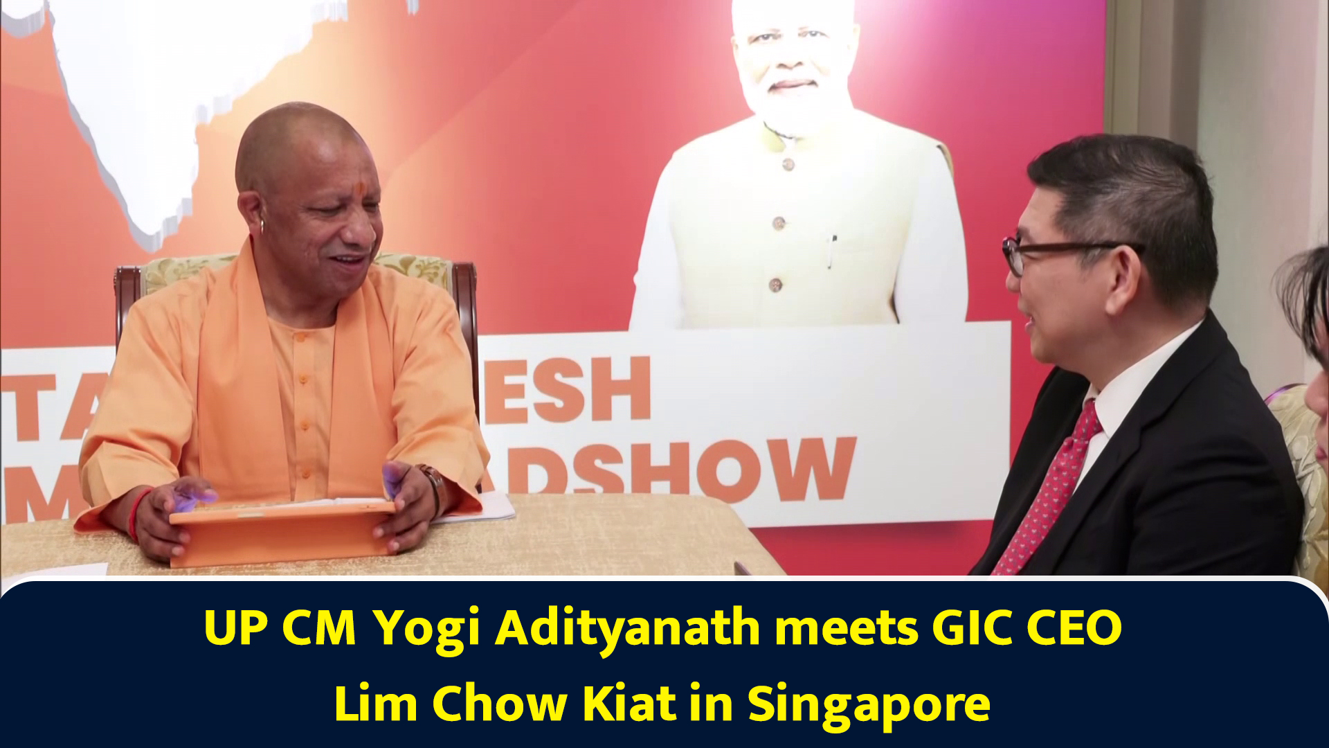 UP CM Yogi Adityanath meets GIC CEO Lim Chow Kiat in Singapore