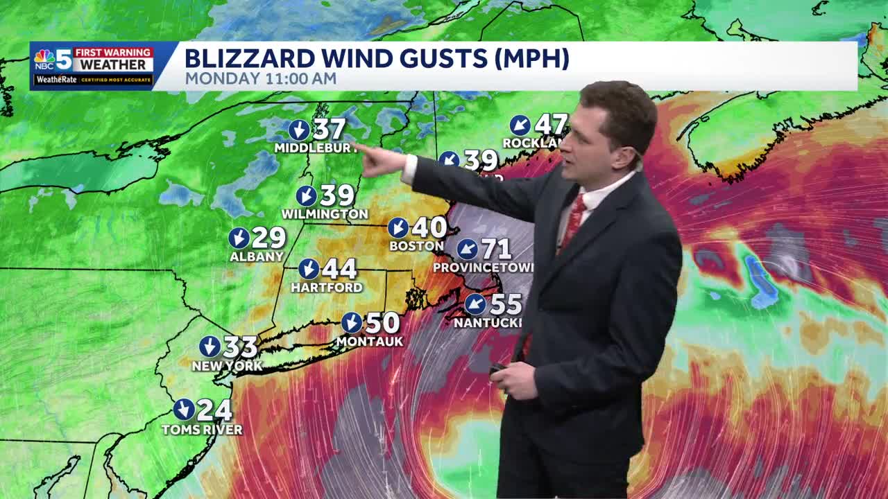 Blizzard brings glancing blow of snow and wind to southern Vermont (2 ...