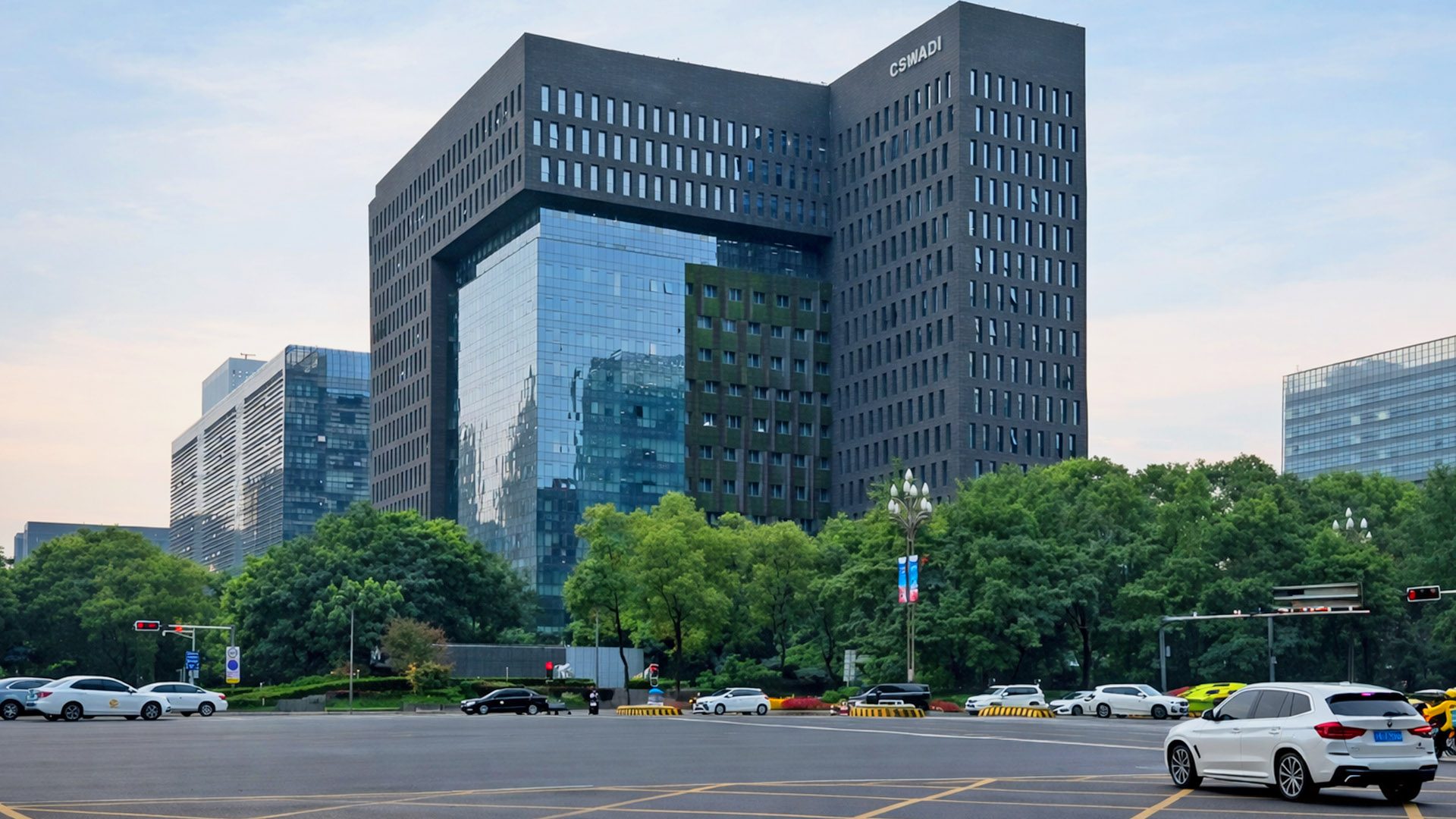 This Urban Tower Rises Above Green Space China