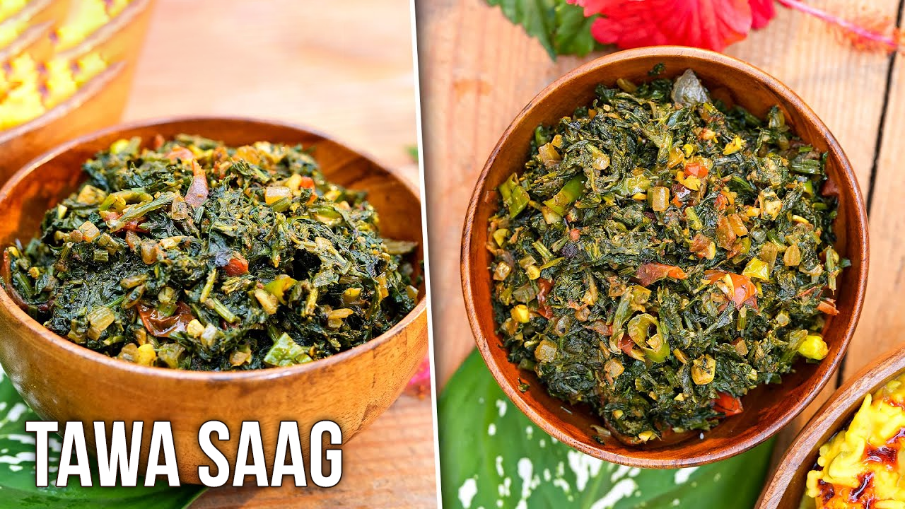 How to make tawa saag recipe