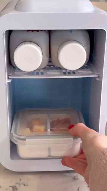 Restocking my daughter’s mini fridge cute and organized setup