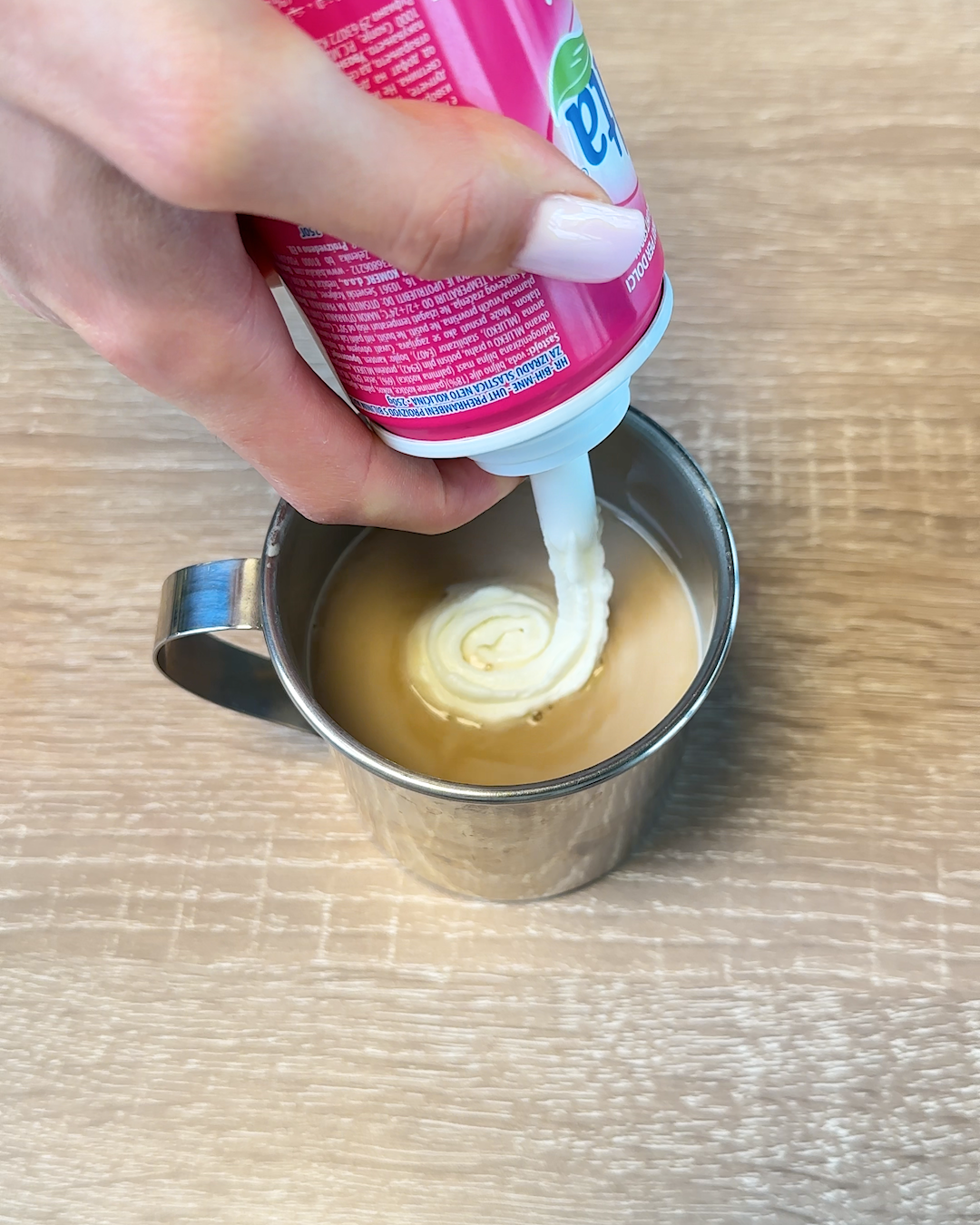 Swirled cream delight in one cup 🍦