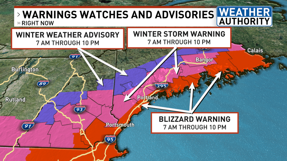 Blizzard warnings in effect as heavy snow, strong winds and coastal ...