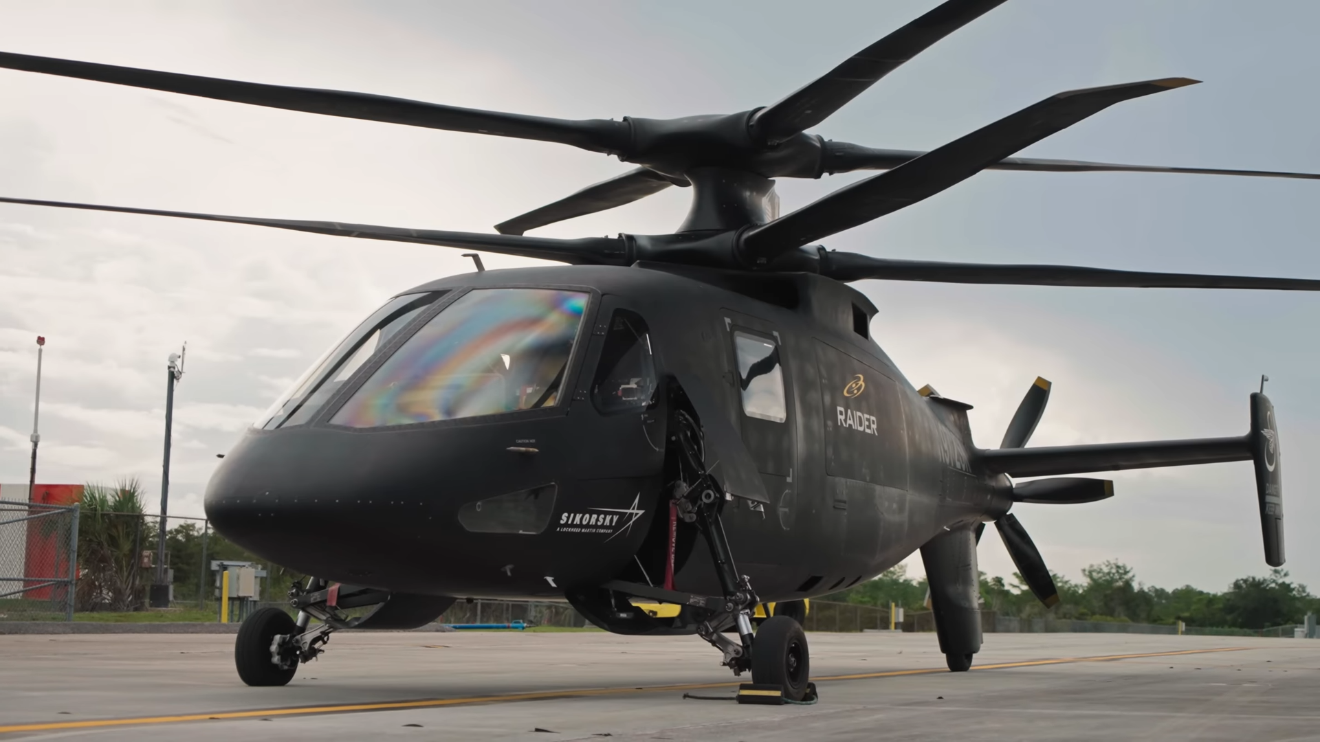 Watch a 200 knot helicopter rip across the runway like a fighter jet