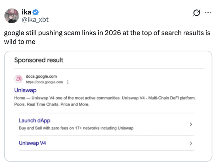 Uniswap founder slams scam crypto ads after victim 'lost everything'