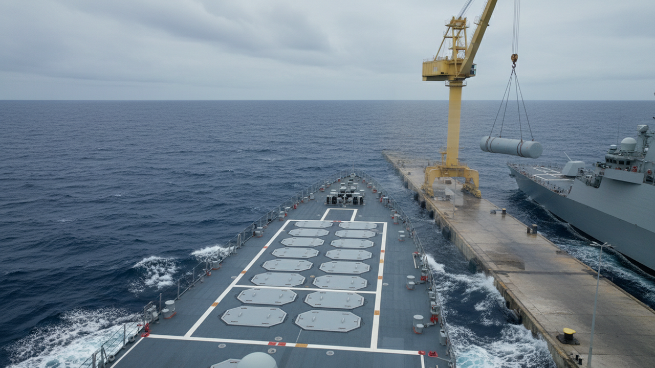 Why modern navy ships can't reload their missiles at sea