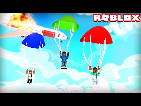 Survive a fiery plane crash in Roblox