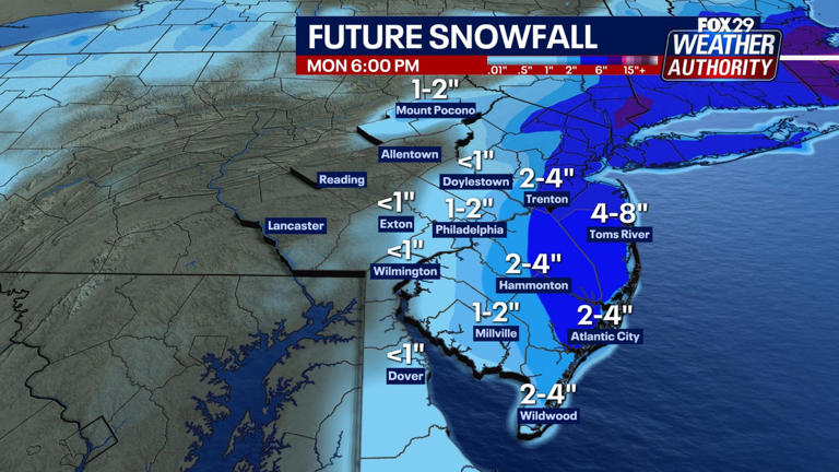 Live | Winter storm hits Pennsylvania, NJ and Delaware: Track snow updates