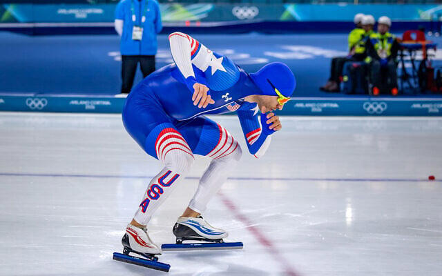 Taking a final lap in Milan, US skating medalist Emery Lehman enters ...