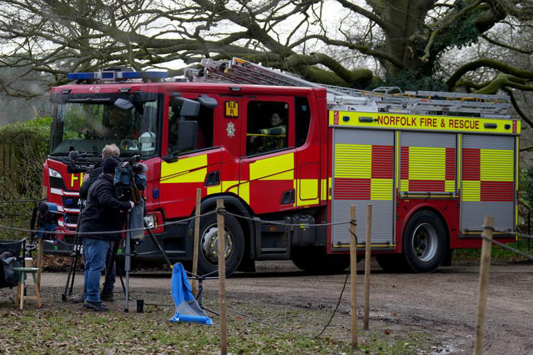 Fire engines spotted close to where Andrew Mountbatten-Windsor is ...