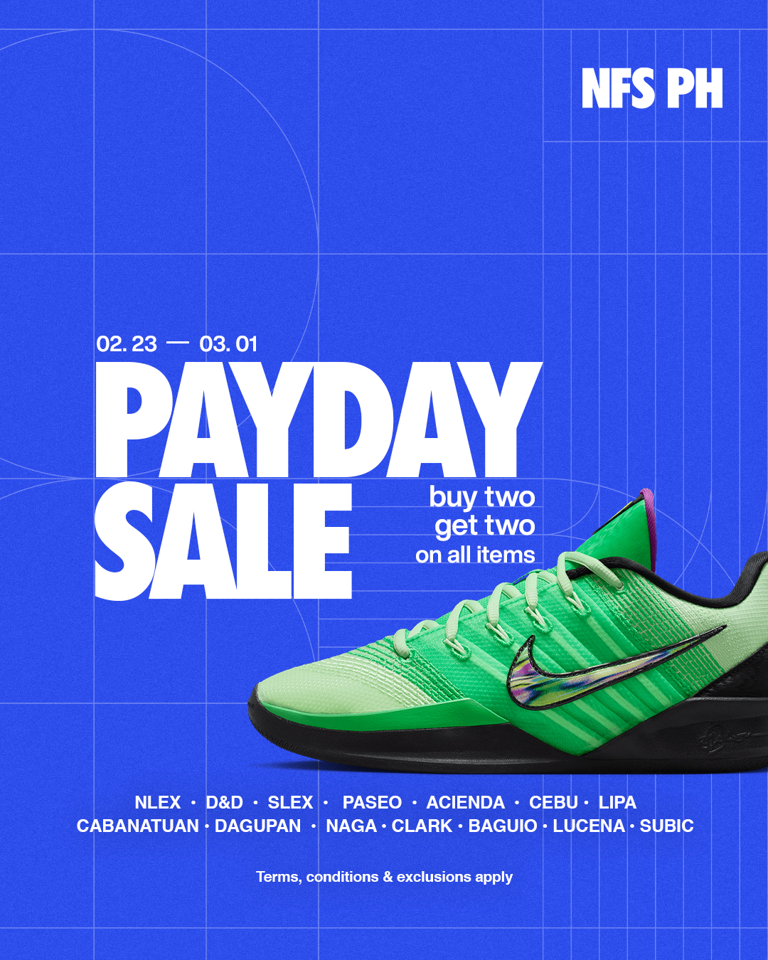Payday sale: You can enjoy a buy 2, get 2 promo on Nike items this week