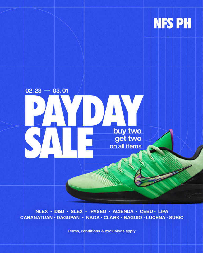 Payday sale: You can enjoy a buy 2, get 2 promo on Nike items this week