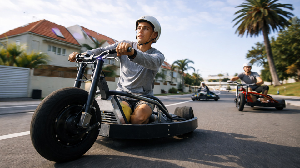Día épico de drift trike y blokart en 4K