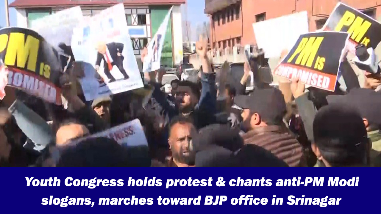 Youth Congress holds protest & chants anti-PM Modi slogans, marches ...