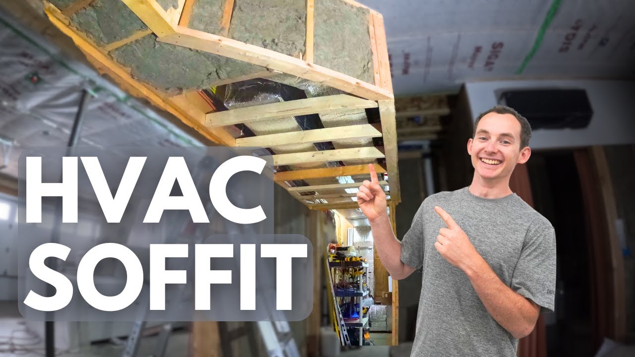 Hide your ugly exposed ductwork using this simple wooden bulkhead frame