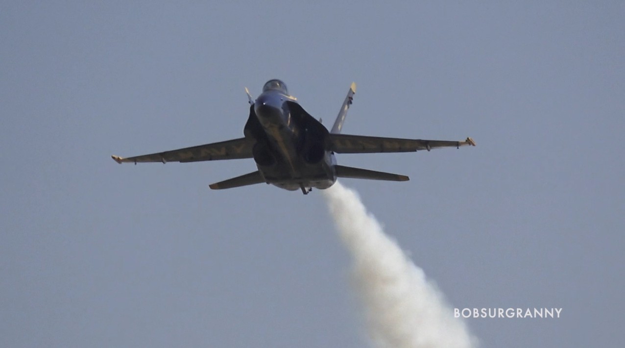 Blue Angels rip a low takeoff straight into a flyby