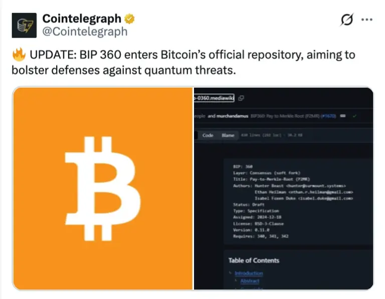 Bitcoin may take 7 years to upgrade to post-quantum: BIP-360 co-author
